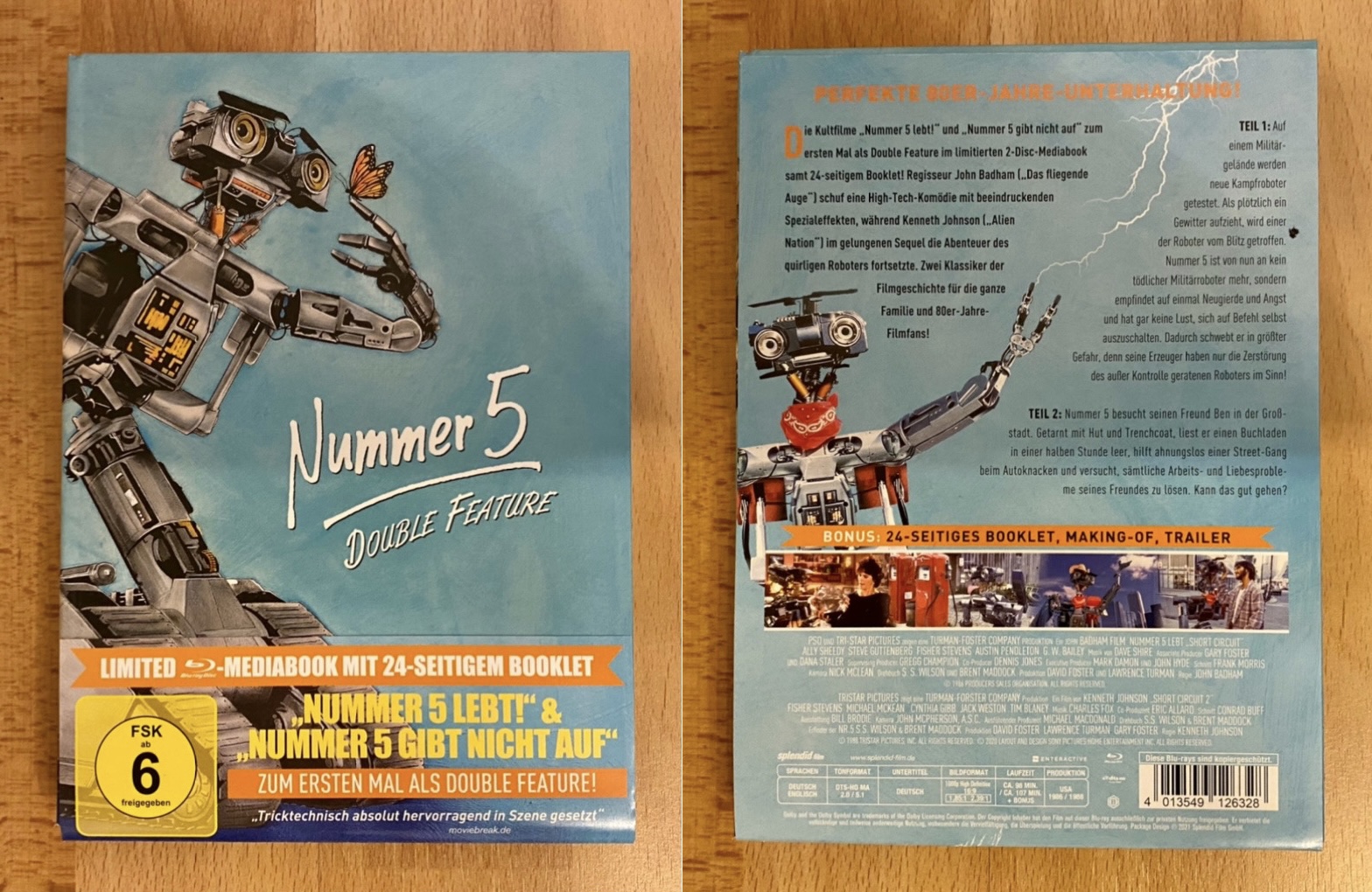 [Review/Unboxing] Nummer 5 (1986/1988) Double Feature Mediabook (2x Blu ...